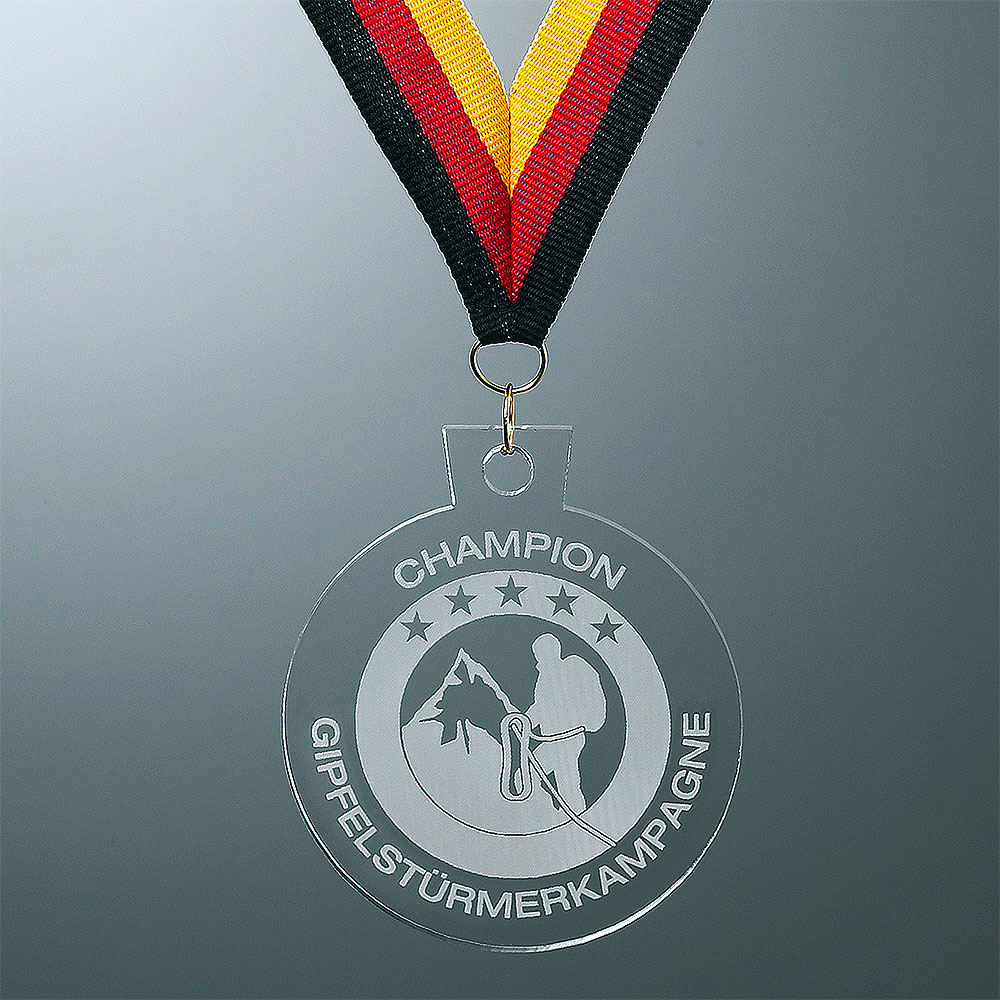 Acrylglas Medaille | Glas Medaillen | Medaillen | Trophäen | ÄTZKUNST